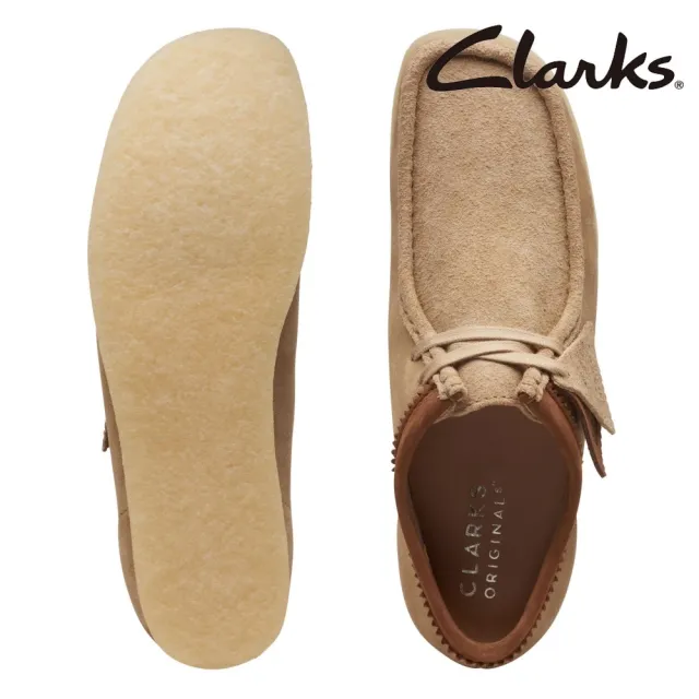 【Clarks】男款 Wallabee Originals 原創工藝雙色兩眼孔真皮休閒鞋(CLM70538R) - momo購物網 - 好評 ...