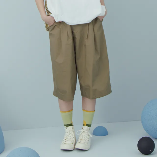 【MOSS CLUB】打褶休閒寬版七分褲(黑 卡) - momo購物網 - 好評推薦 -2023年4月