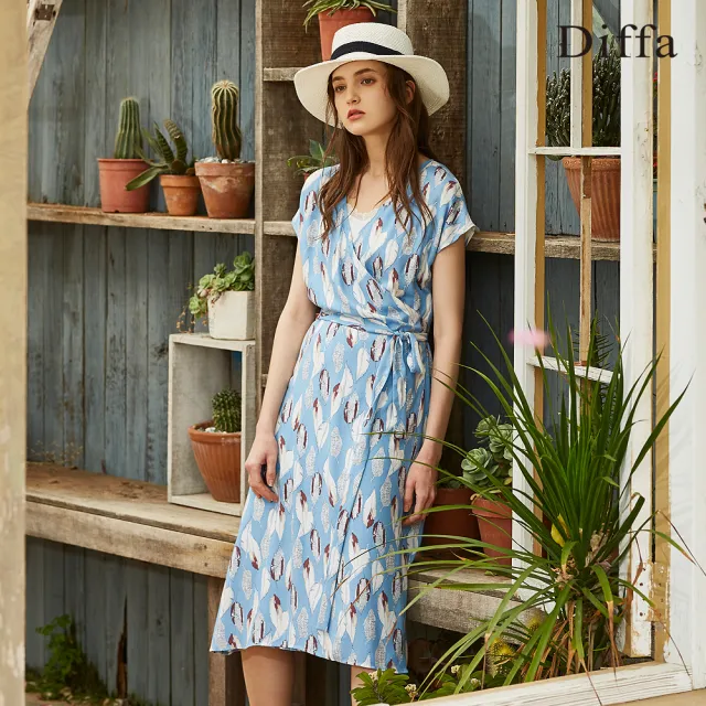 【Diffa】淺藍羽毛洋裝-女 - momo購物網 - 好評推薦 -2023年8月
