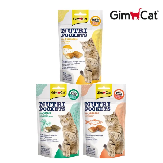 【Gimpet 竣寶】貓餡餅（潔牙薄荷/護膚亮毛/顧眼護心）60g(貓零食) - momo購物網 - 好評推薦