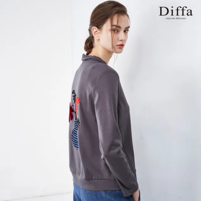 【Diffa】棉混紡領抽繩繡花上衣-女 - momo購物網 - 好評推薦 -2023年11月