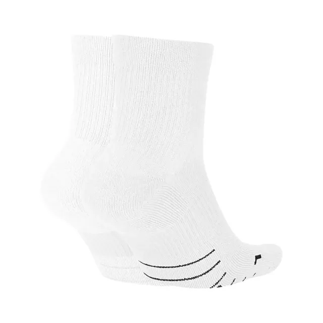 【NIKE 耐吉】襪子 Multiplier Running Ankle 白 中筒 長襪 兩雙入(SX7556-100) - momo購物網 ...