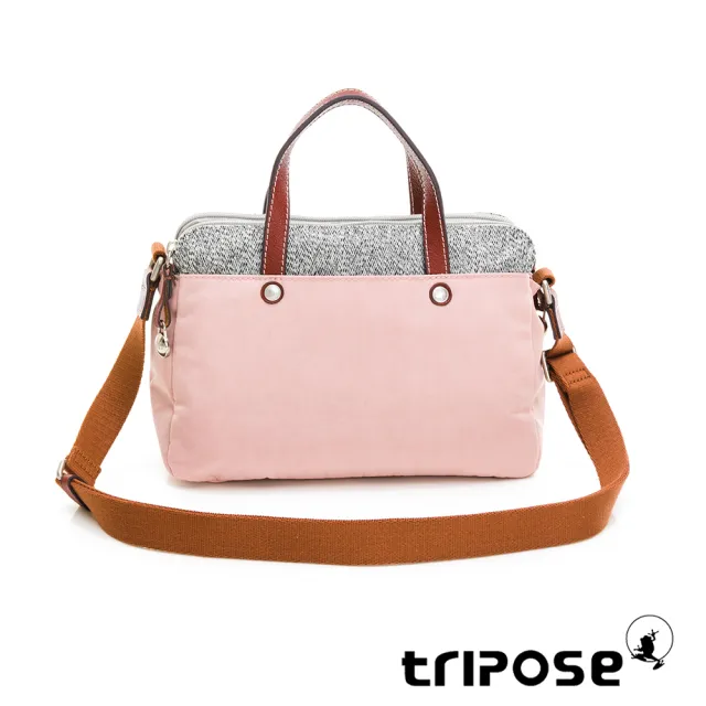 【tripose】漫遊系列岩紋雙拉鍊手提斜背包(玫瑰粉) - momo購物網 - 好評推薦 -2023年10月