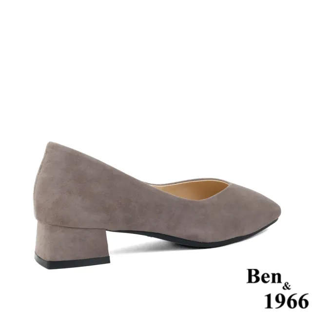 【Ben&1966】高級羊皮簡約方頭跟鞋-淺灰236431 - momo購物網 - 好評推薦 -2024年1月