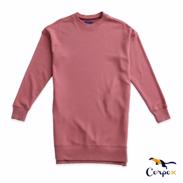 【Corpo X】女款長版圓領長袖衫(暗粉色) - momo購物網 - 好評推薦