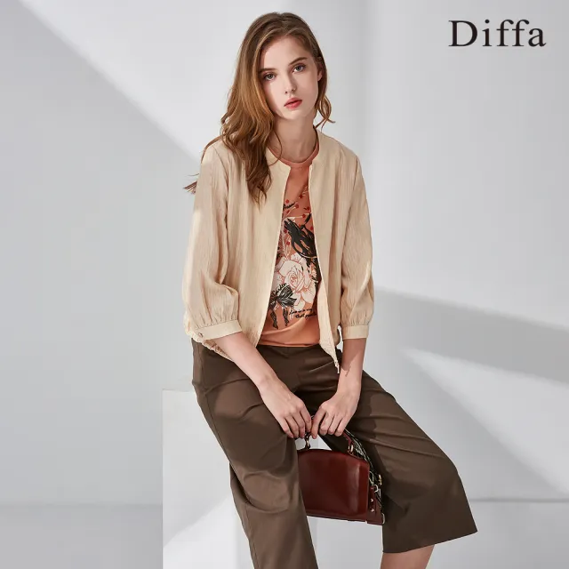 【Diffa】壓紋拉鍊外套-女 - momo購物網 - 好評推薦 -2023年11月