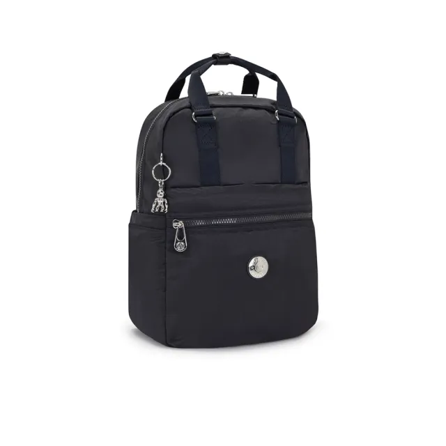 【KIPLING官方旗艦館】褶皺色丁黑多袋手提式後背包-LEELO - momo購物網 - 好評推薦 -2023年10月