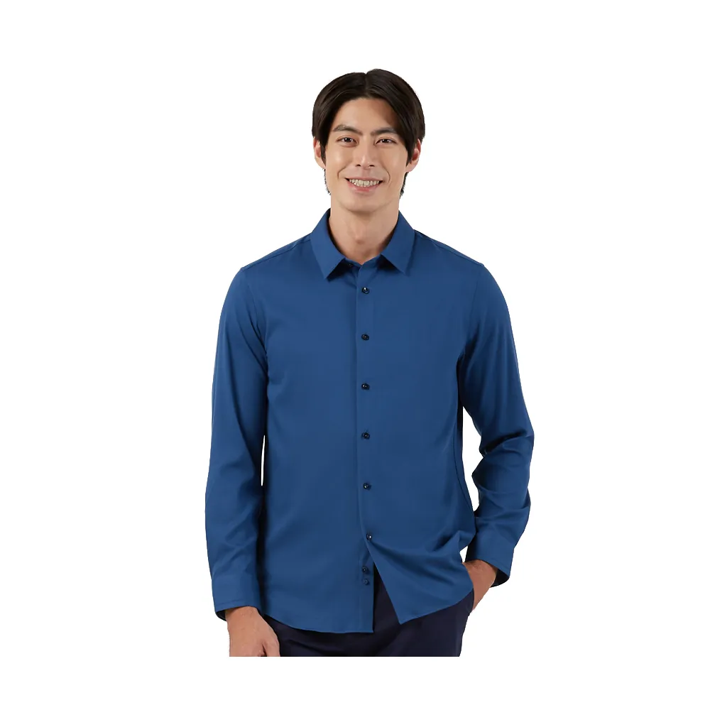 Blue River 藍河】男裝靛藍色長袖襯衫-紳士型男(日本設計舒適穿 Blue River 藍河】男裝靛藍色長袖襯衫-紳士型男(日本設計舒適穿