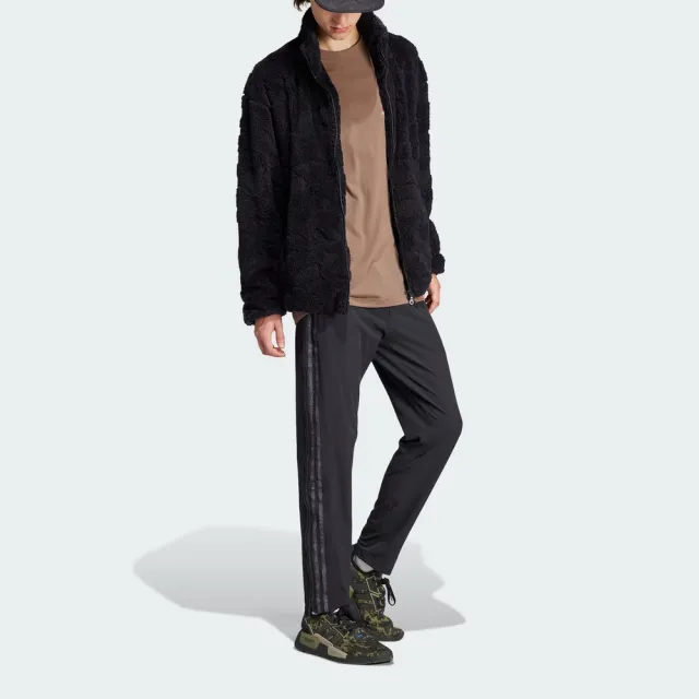 【adidas 愛迪達】Adv Camo Fleece 男 立領外套 運動 休閒 抓絨 保暖 舒適 拉鍊口袋 黑(IJ0723) - momo ...