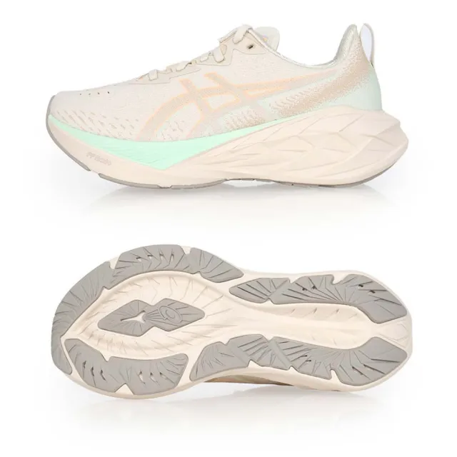 【asics 亞瑟士】NOVABLAST 4 女彈力慢跑鞋-D-慢跑 寬楦 亞瑟士 淺奶茶綠橘(1012B704-250) - momo購物網 ...