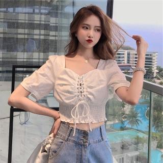 【Very Buy 非常勸敗】小心機法式復古露鎖骨短袖襯衫-momo購物網 - 好評推薦 - 2025年1月