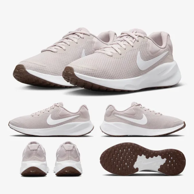 【NIKE 耐吉】休閒鞋 REVOLUTION 7 女鞋 慢跑 休閒 緩震 白色 粉色(FB2208-007FB2208-100 ...