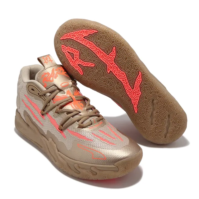 【PUMA】籃球鞋 MB. 03 男鞋 龍年 CNY 新年 金 蜜桃橘 爪痕 氮氣中底 LaMelo(309716-01) - momo購物網 ...