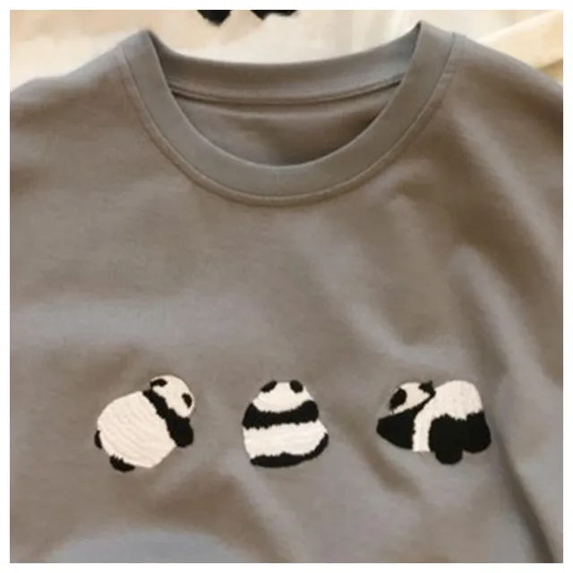 【ASister 小姊姊】現貨在庫★純棉T恤/上衣 重磅款寬鬆休閒俏皮熊貓短袖T恤/上衣(2色 M-2XL) - momo購物網 - 好評推薦 ...