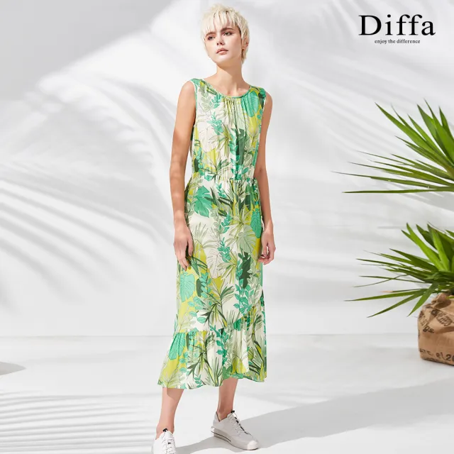 【Diffa】綠花背心式連身洋裝-女 - momo購物網 - 好評推薦 -2024年4月