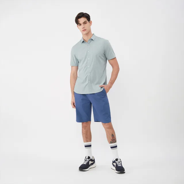 【GIORDANO 佐丹奴】男裝天然凉感短袖襯衫(04 藍色) - momo購物網 - 好評推薦 -2024年4月