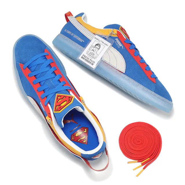 【PUMA】休閒鞋 Suede x Superman 85th Anni 男鞋 藍 紅 聯名 超人85週年 麂皮(396210-01 ...