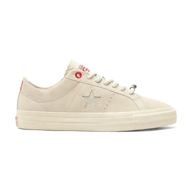 【CONVERSE】ONE Star Pro Ox 男鞋 女鞋 米白紅色 低筒 CNY 龍年 麂皮 休閒鞋 A08697C - momo購物網 ...