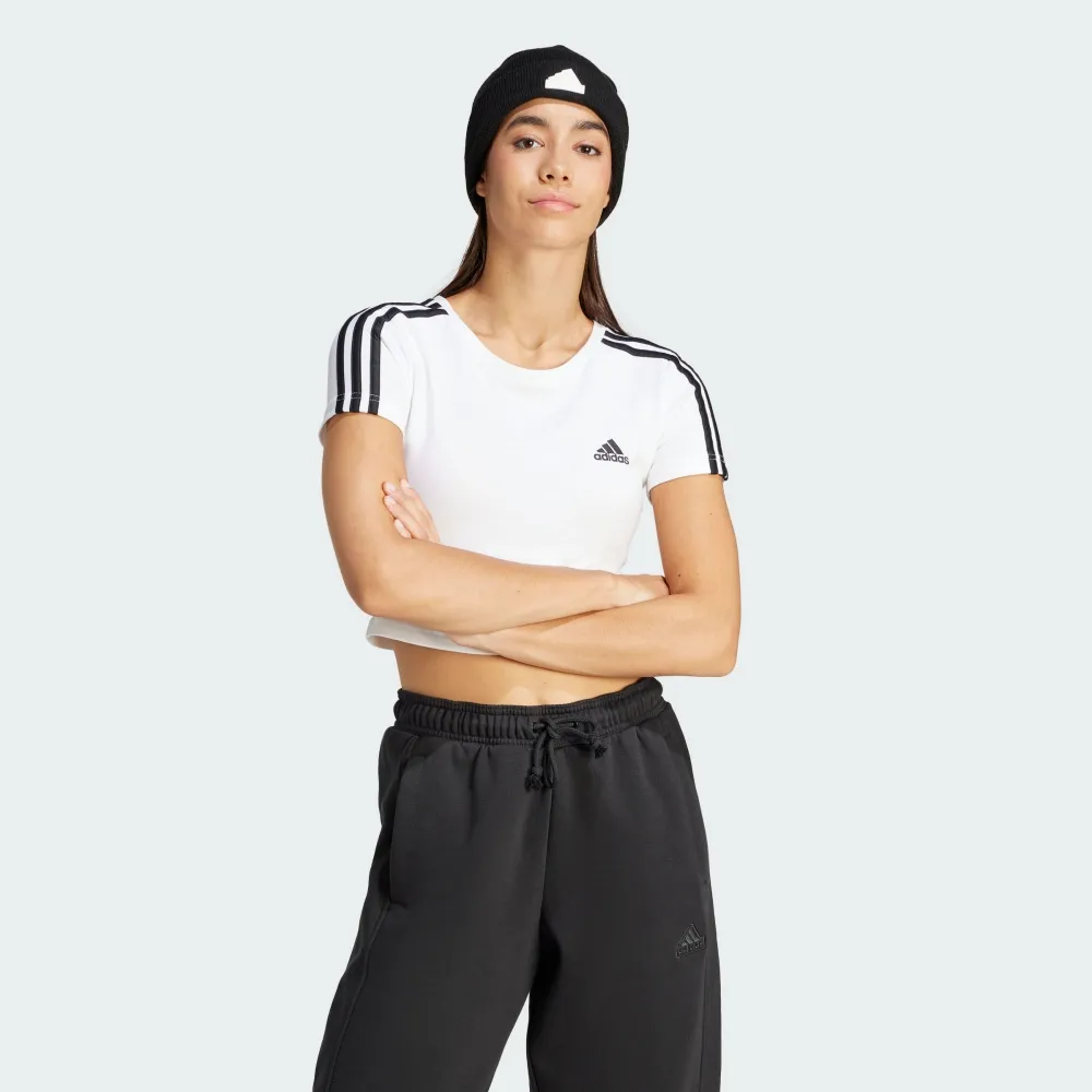 【adidas 官方旗艦】ESSENTIALS 短版短袖上衣 女 IR6112 - momo購物網 - 好評推薦 -2024年5月