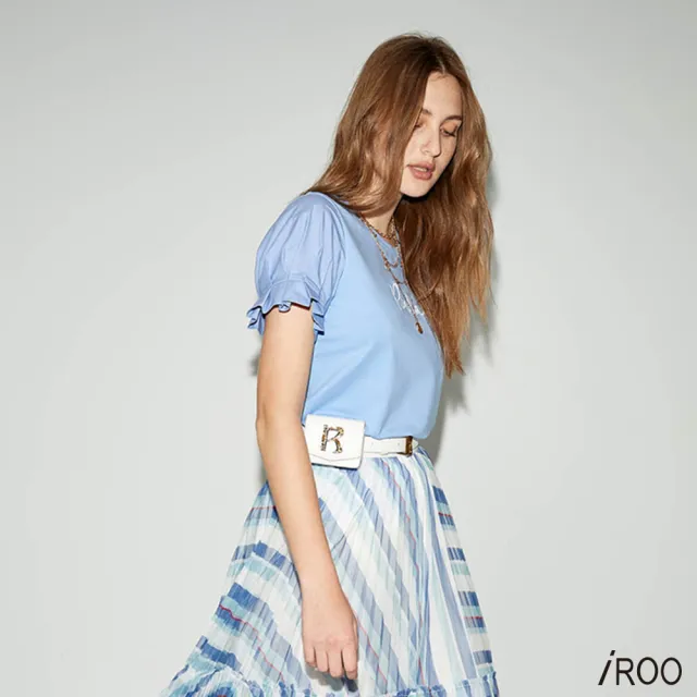 【iROO】田園字母刺繡T恤 - momo購物網 - 好評推薦 -2024年11月