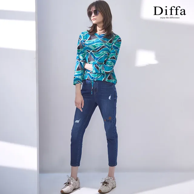 【Diffa】holiday繡花刷色設計牛仔褲-女(丹寧) - momo購物網 - 好評推薦 -2025年2月