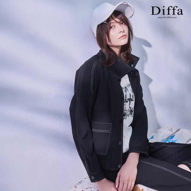 【Diffa】簡約落肩貼袋設計外套-女 - momo購物網 - 好評推薦 -2025年2月