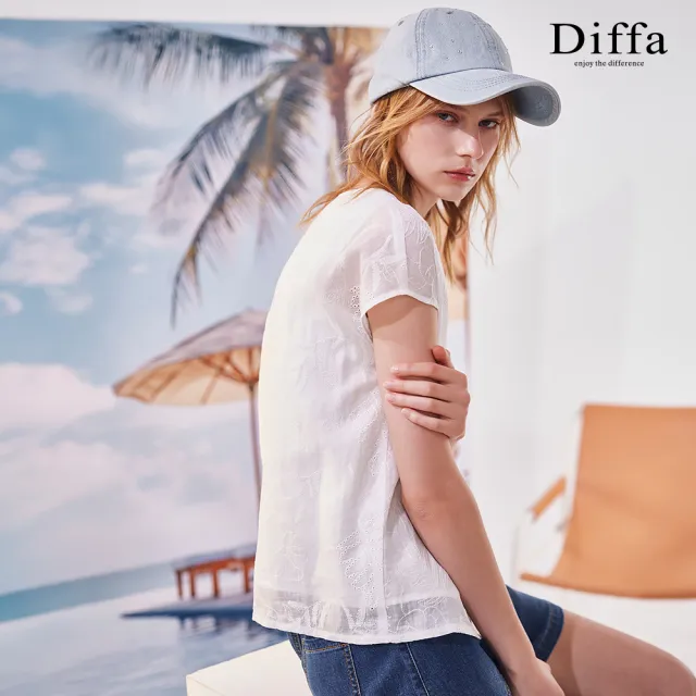 【Diffa】小蓋袖雙層設計剪裁上衣-女 - momo購物網 - 好評推薦 -2025年5月